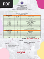 Grade 3 Class Program 2022-2023 | PDF | Schools | Learning