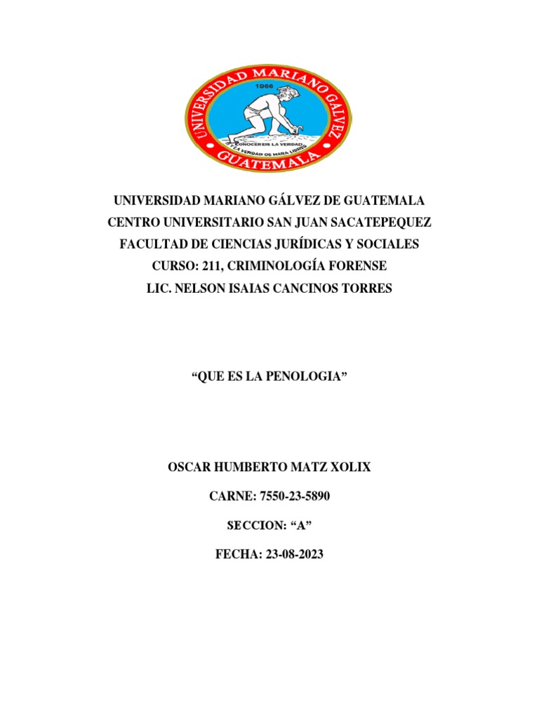 Que Es La Penologia | PDF | Criminología | Derecho penal