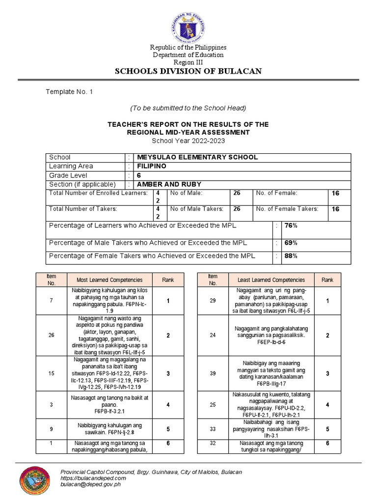 Rmya Report Template | PDF