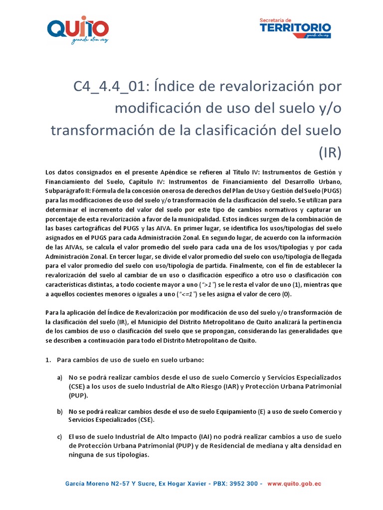 APENDICE C4. - 4.4 - 01 - Indice de Revalorizaciuon 1 | PDF