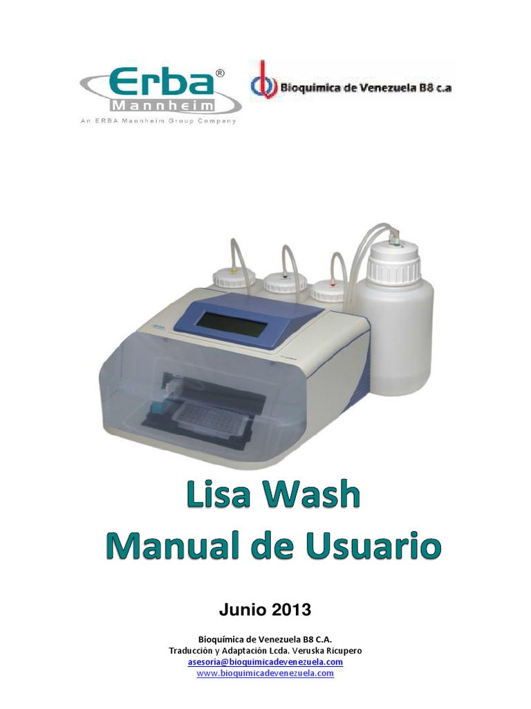 Manual de Usuario Erba Lisa Wash en Español | PDF | Informática ...