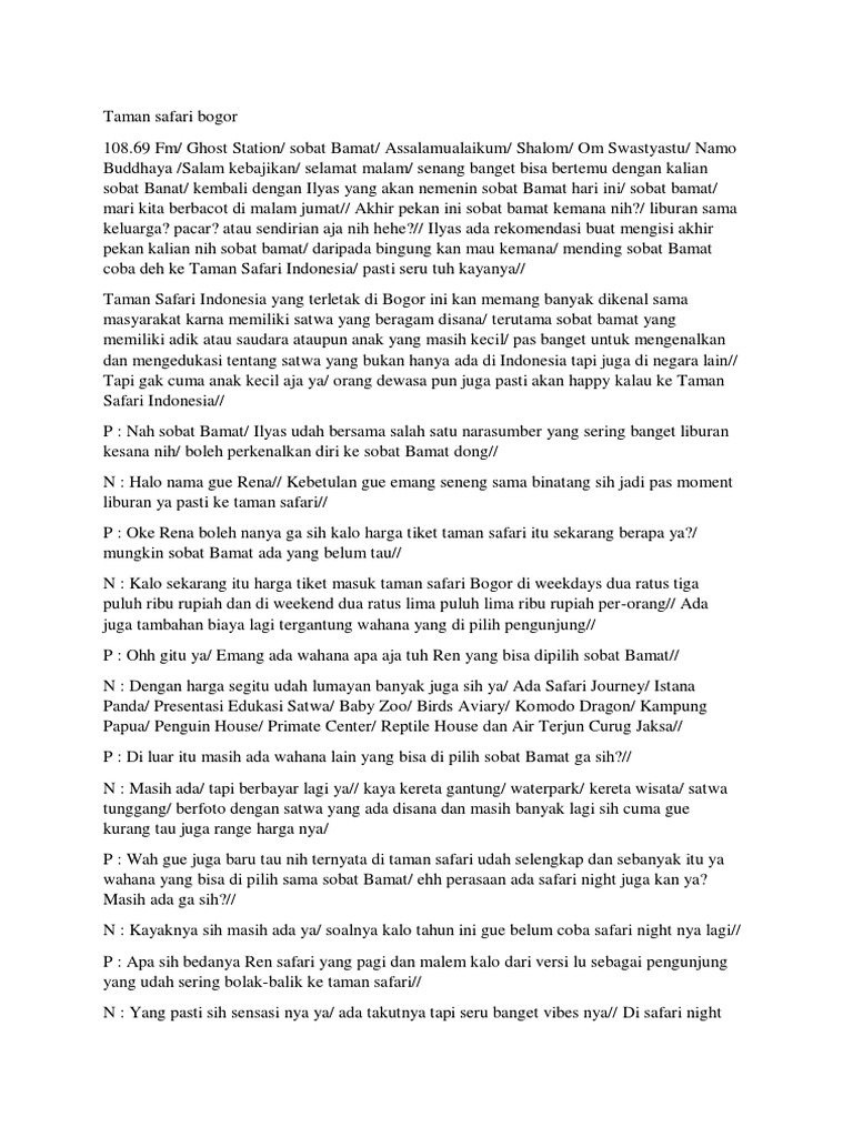 Naskah Talkshow | PDF