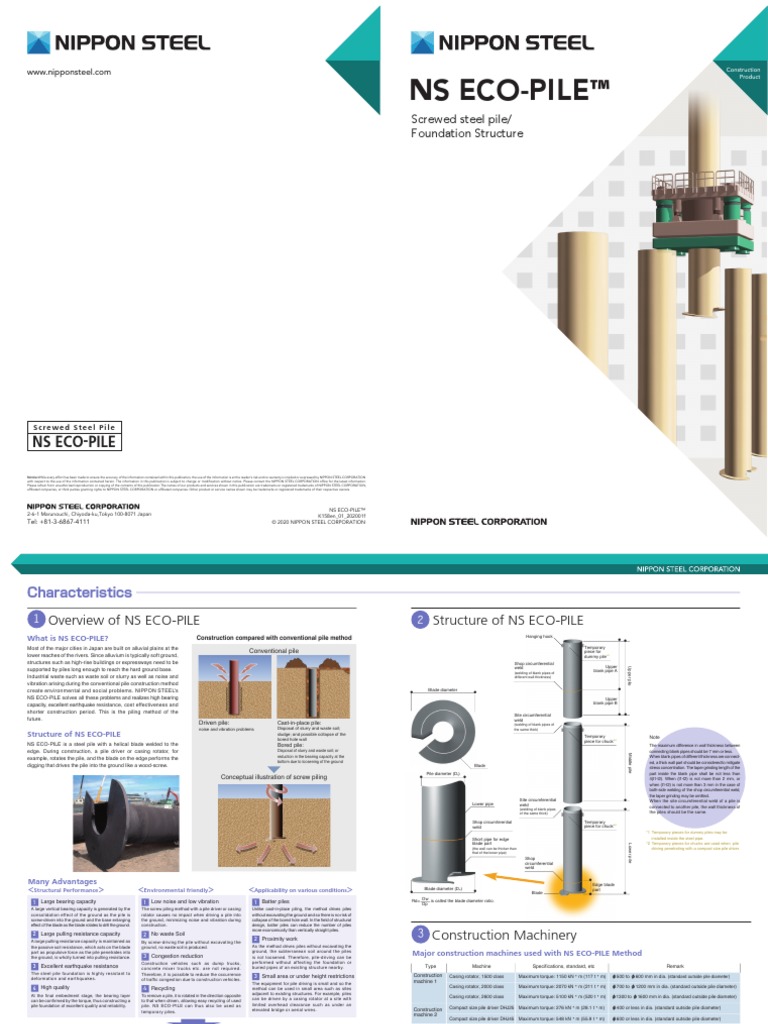 Ns Eco-Pile | PDF | Deep Foundation | Crane (Machine)