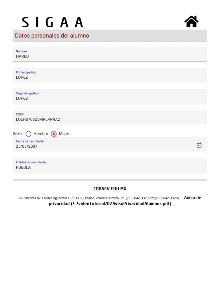 Sigaa - Cobaev | PDF