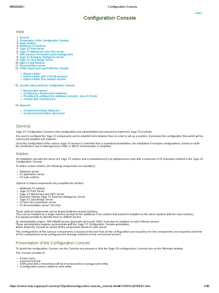 Configuration Console | PDF | Command Line Interface | Databases