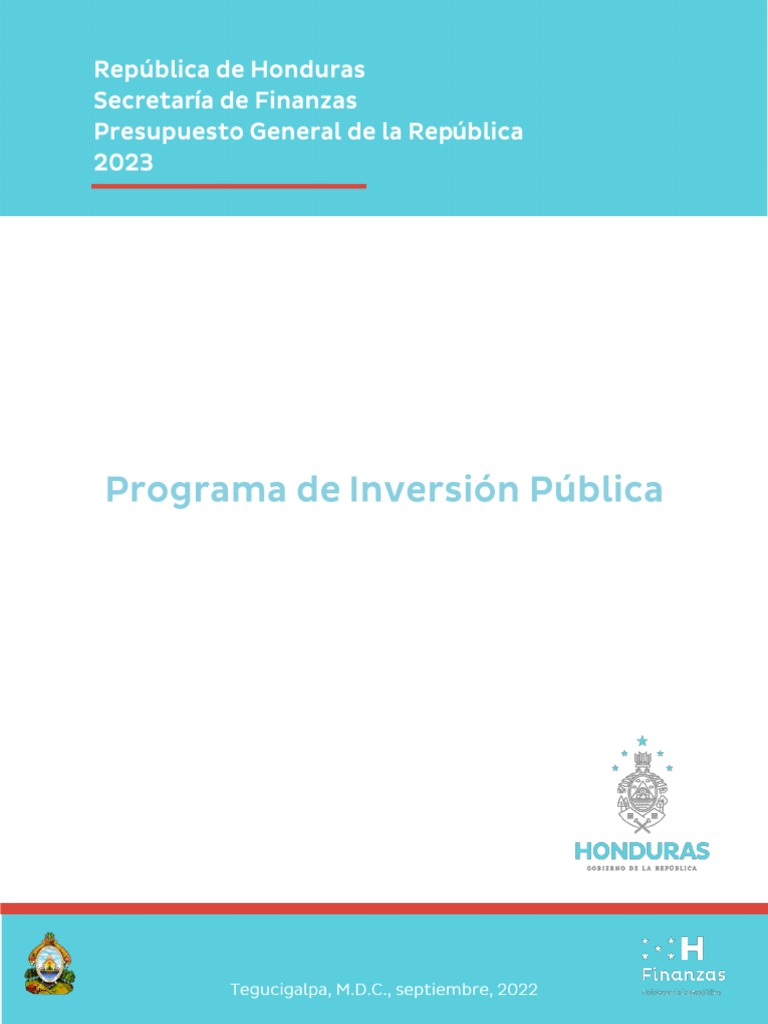 Programa Inversion Publica 2023 | PDF