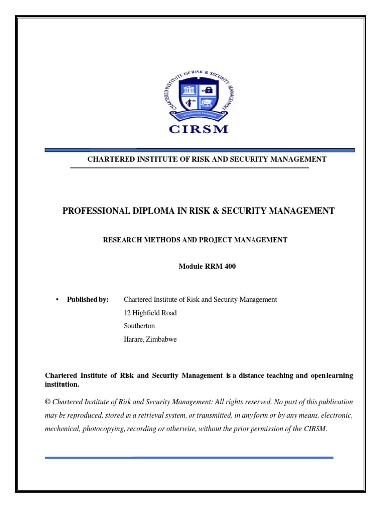 RRM 400 Research Methods and Project Management | PDF | Theory ...