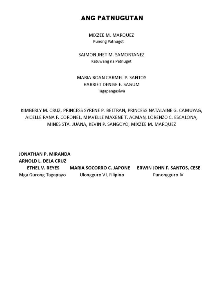 Ang Patnugutan | PDF