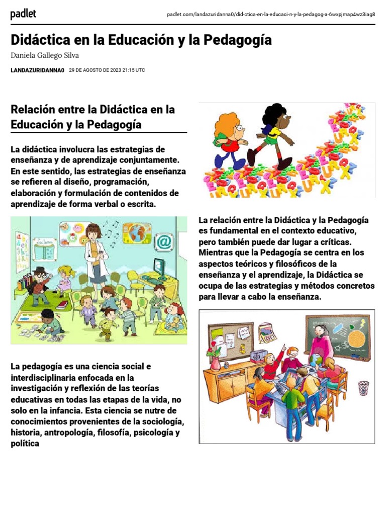 Relación Entre Didáctica en La Educación y La Pedagogía - Daniela ...