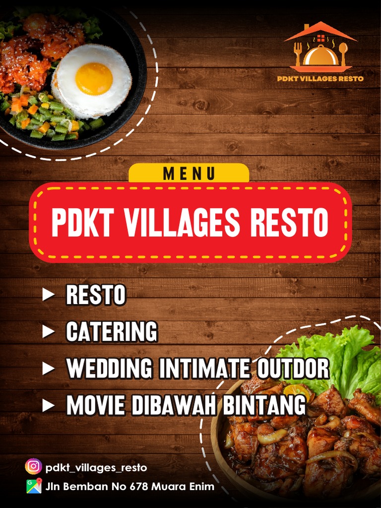 Menu PDKT Villages Resto Revisi 10 Mei | PDF