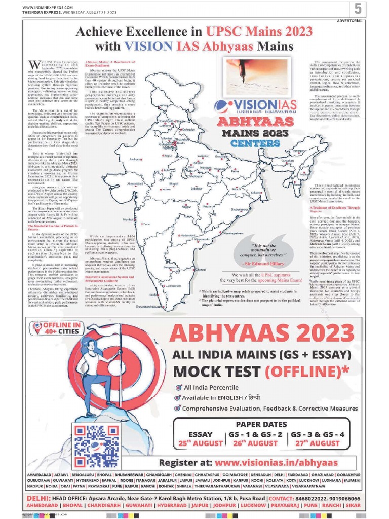 VISION IAS Abhyas Ad | PDF