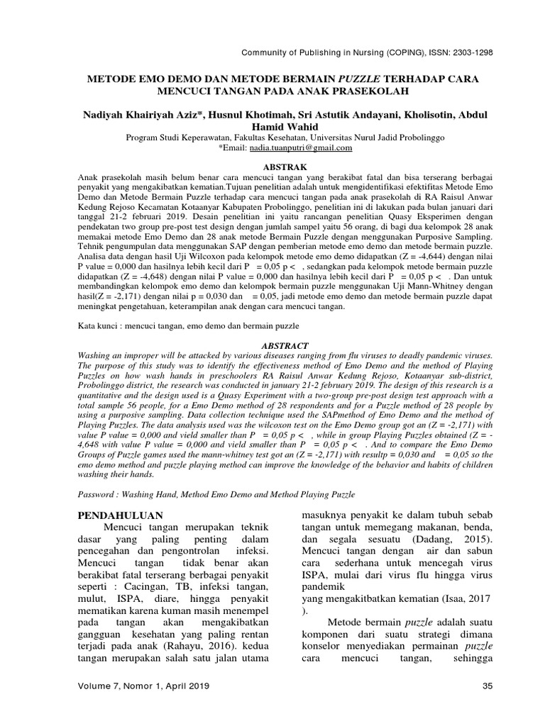 Metode Emo Demo DGN Perilaku Ctps Anak Prasekolah | PDF