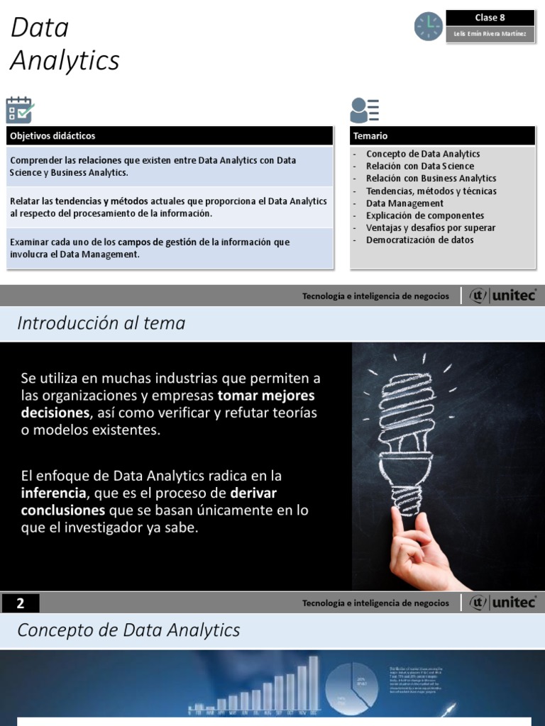 Clase 8 - Data analytics - PPT | PDF | Inteligencia de negocios | Análisis