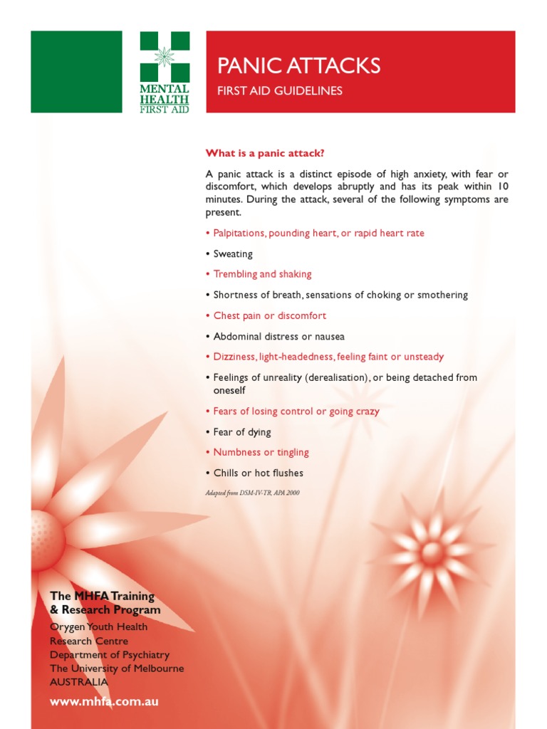 Panic Attacks - Guidelines | PDF | Panic Attack | Panic Disorder