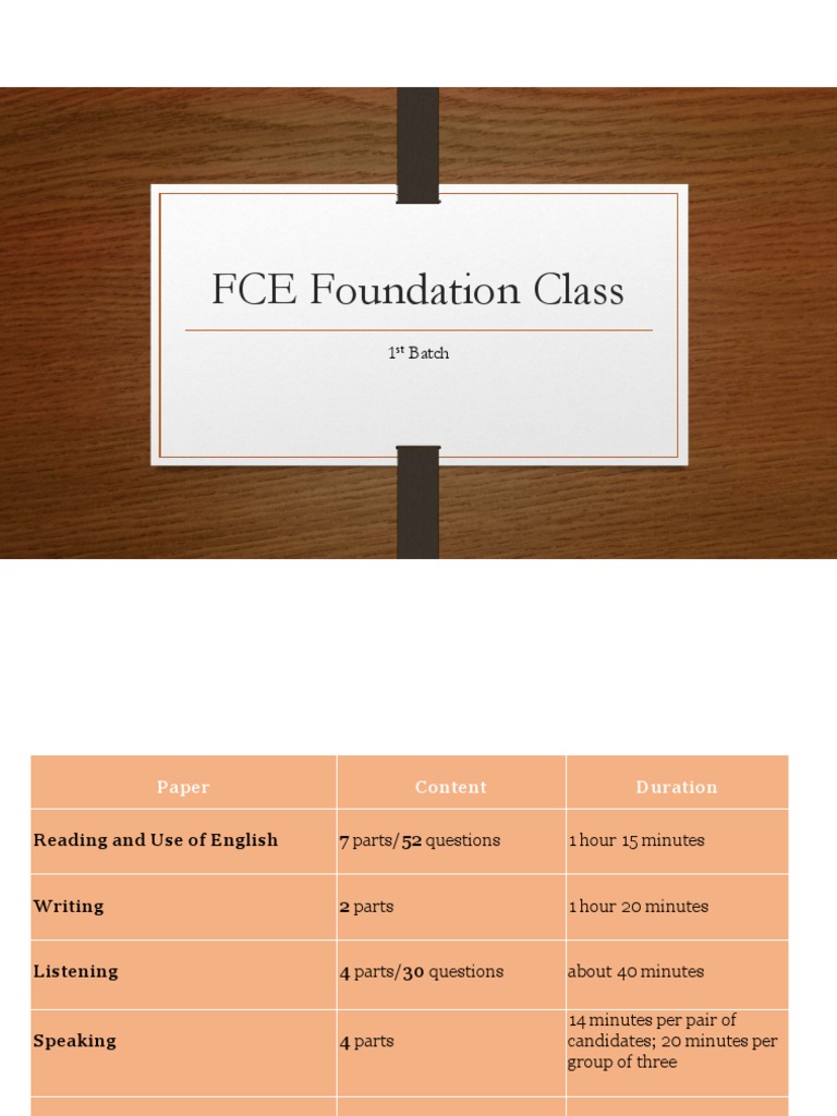 FCE Foundation | PDF | Verb | Adjective