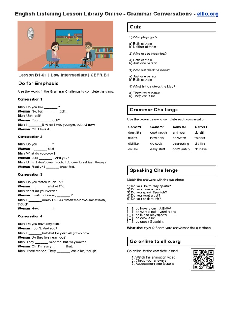 B1 Grammar Conversations Book Pdf Linguistics
