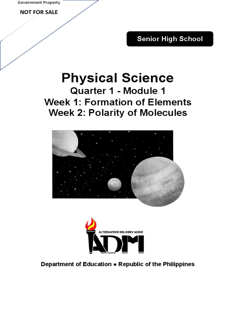 Physical Science Chemistry Module | PDF | Chemical Polarity | Chemical Bond