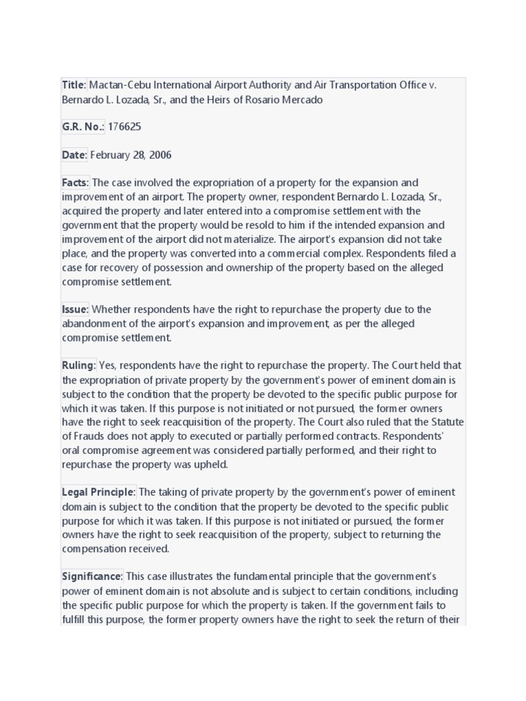 Consti Law Case Digests | PDF | Eminent Domain | Justice