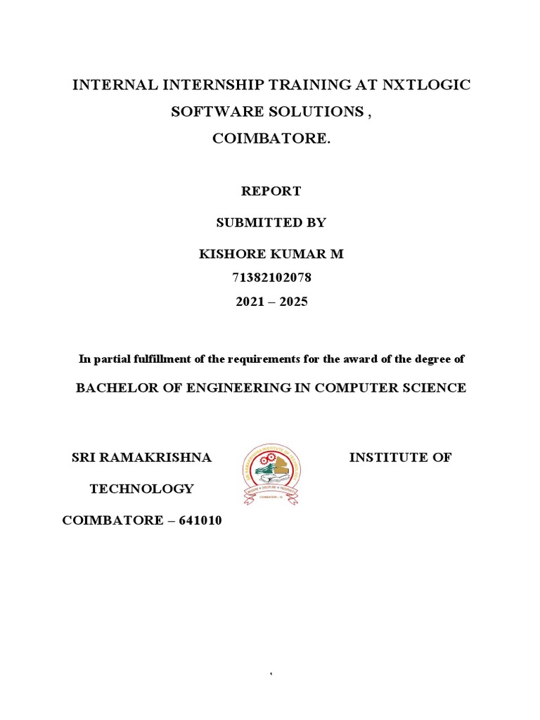 Internship Report | PDF | World Wide Web | Internet & Web