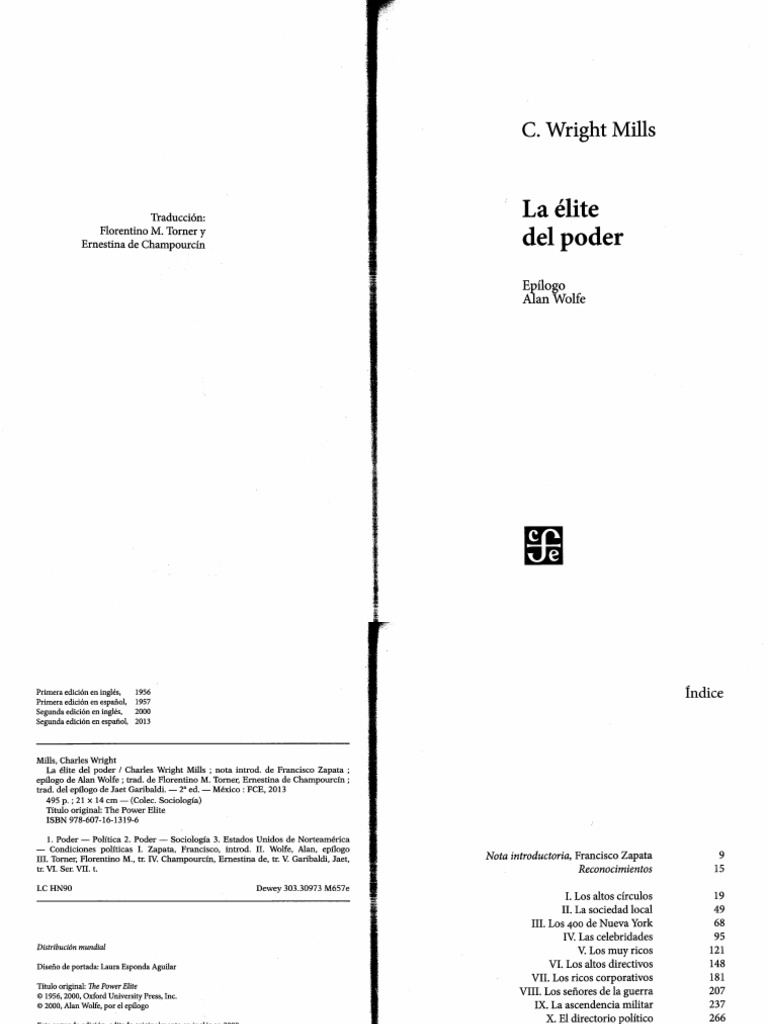 Wright Mills - La Elite Del Poder | PDF