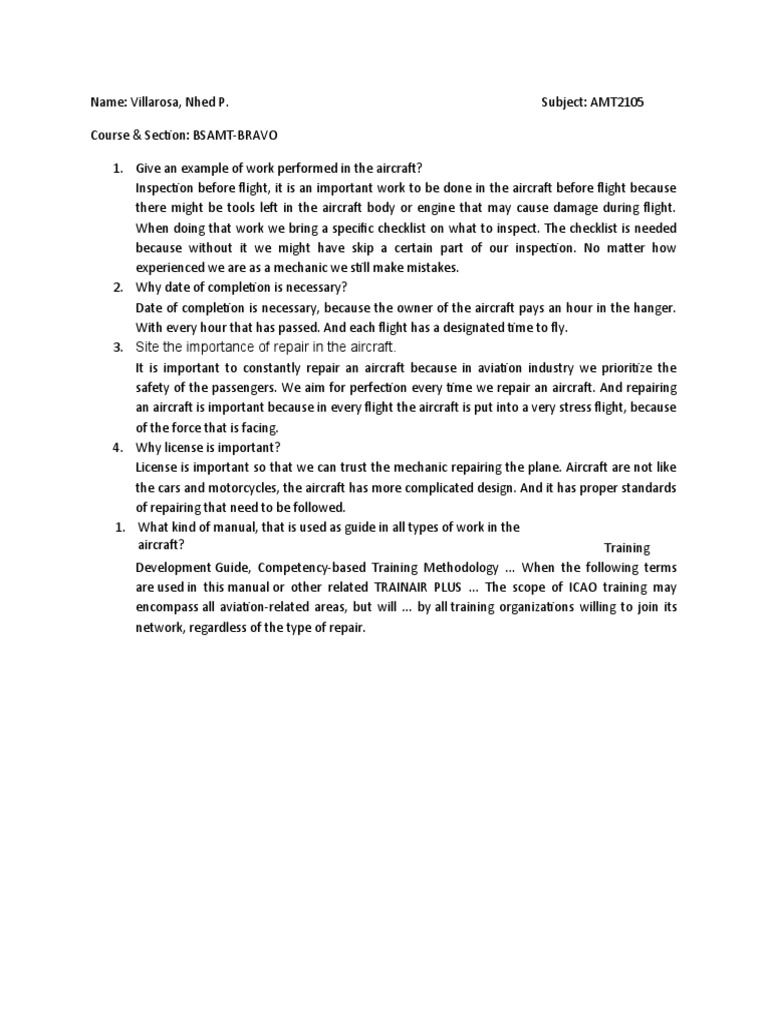 Amt 2105 Module 4 Feb 8 Pdf Aircraft Landing Gear