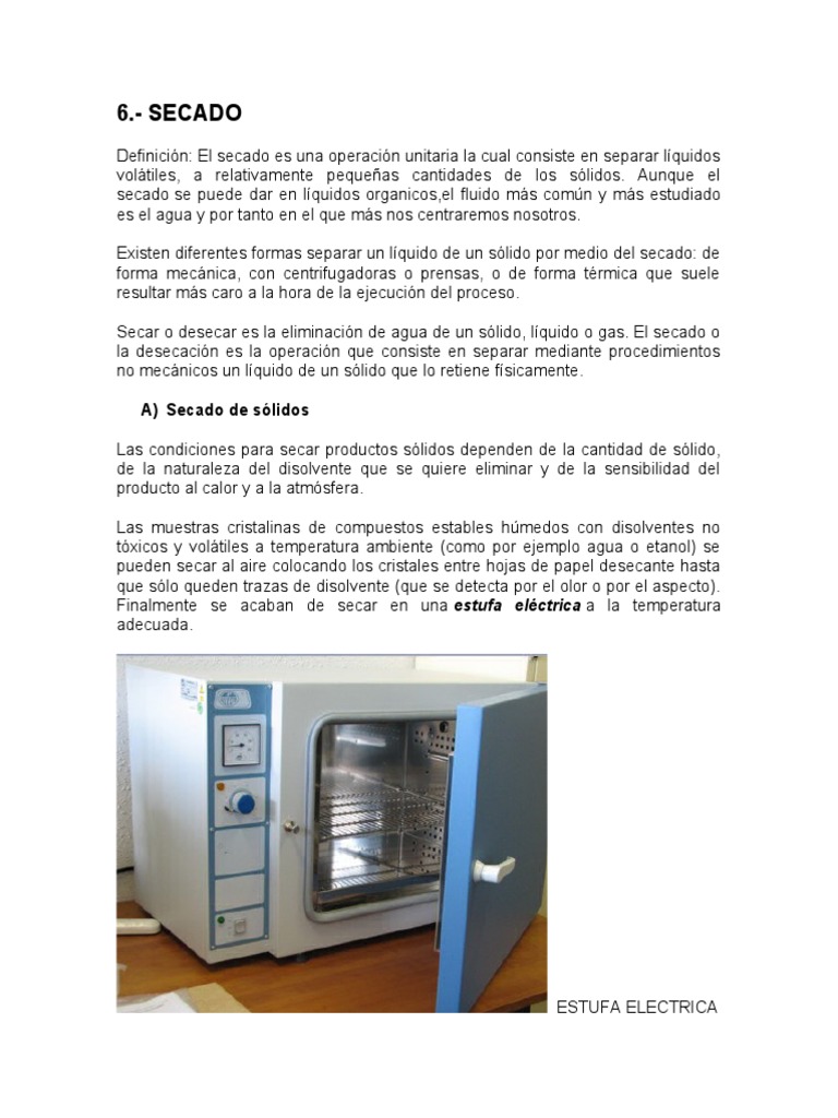 Secado | PDF | Solvente | Agua