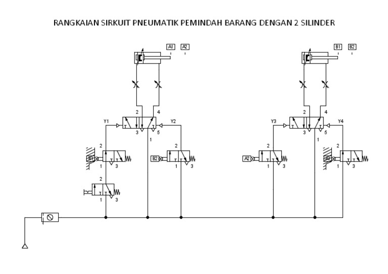 Rangkaian Sirkuit Pneumatik Pemindah Barangdengan 2 Silinder | PDF