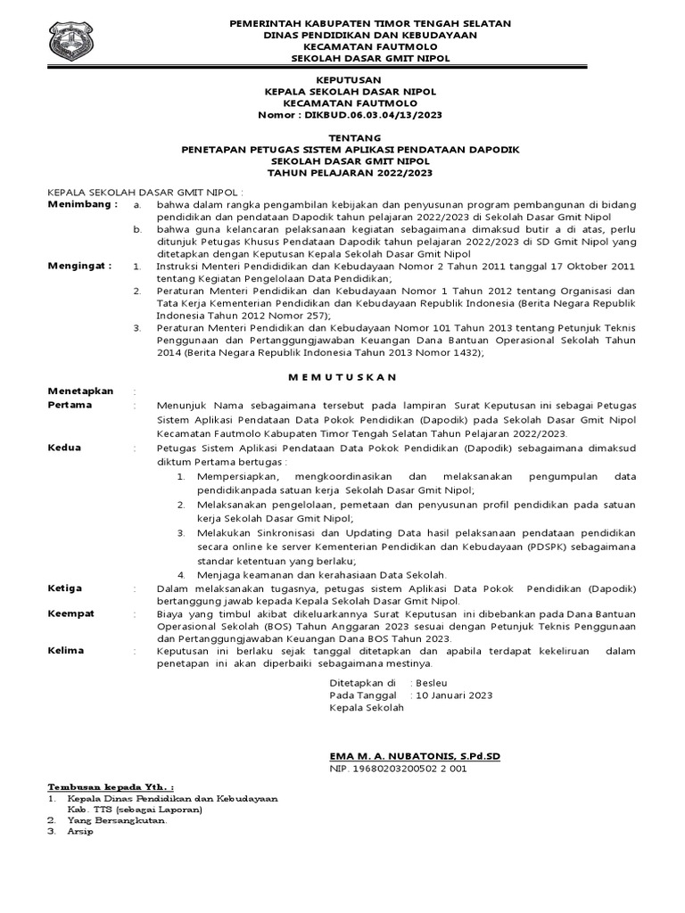 Format SK Operator Nipol | PDF | Sains & Matematika