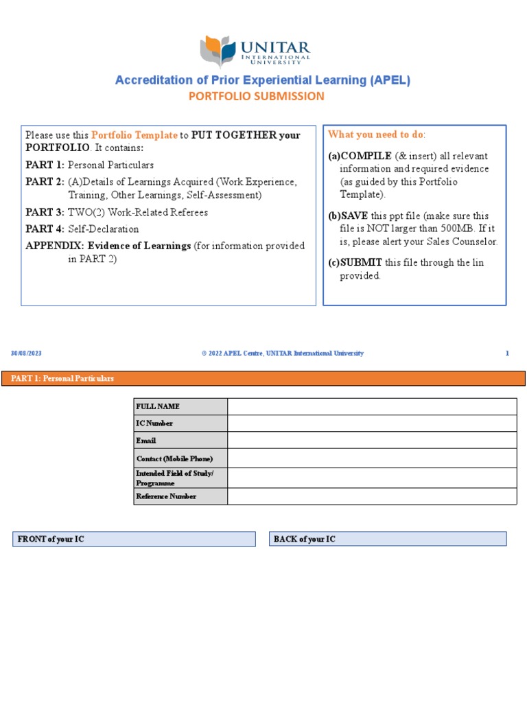 Apel A PG Portfolio Template.v2 | PDF
