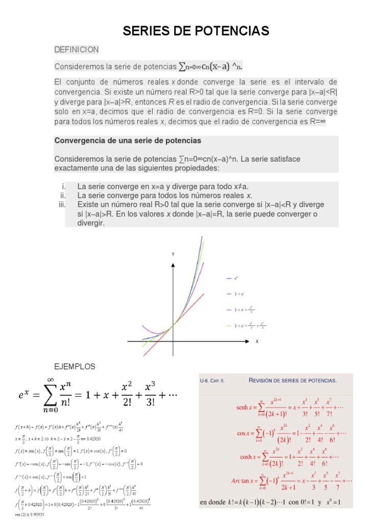 Series de Potencias | PDF | Serie de potencia | Función (Matemáticas)