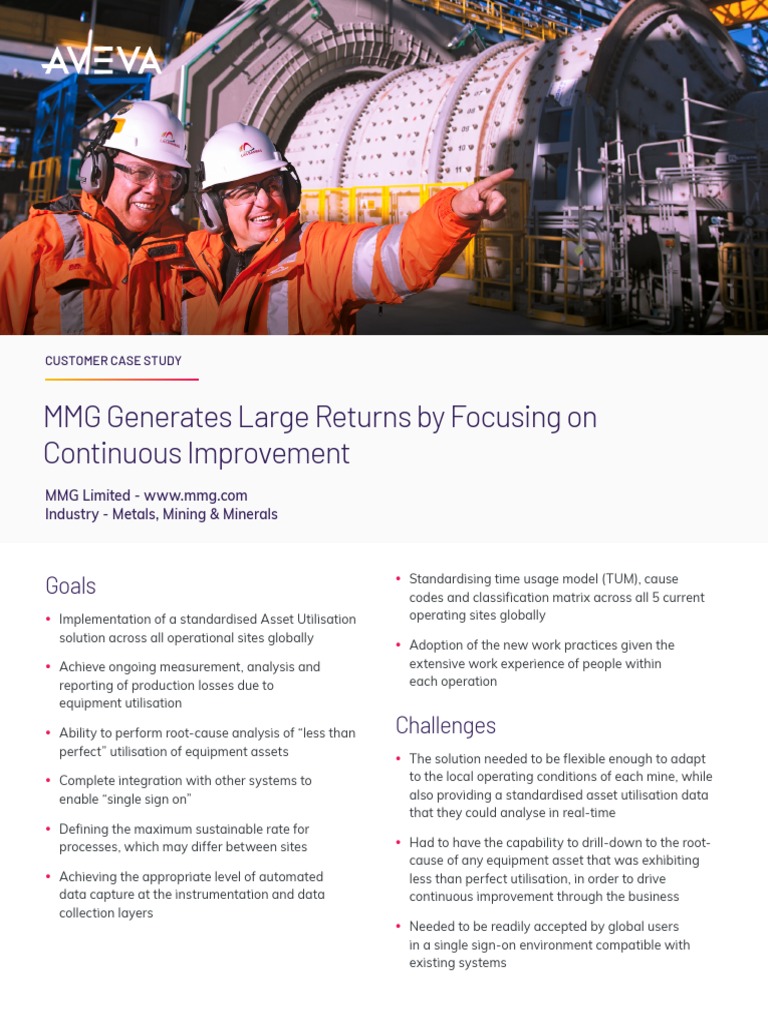 Mmg Generates Large Return By Focusing On Continous Improvement Pdf