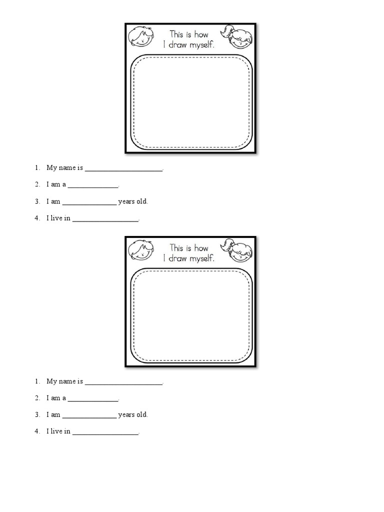 Myself Worksheet | PDF