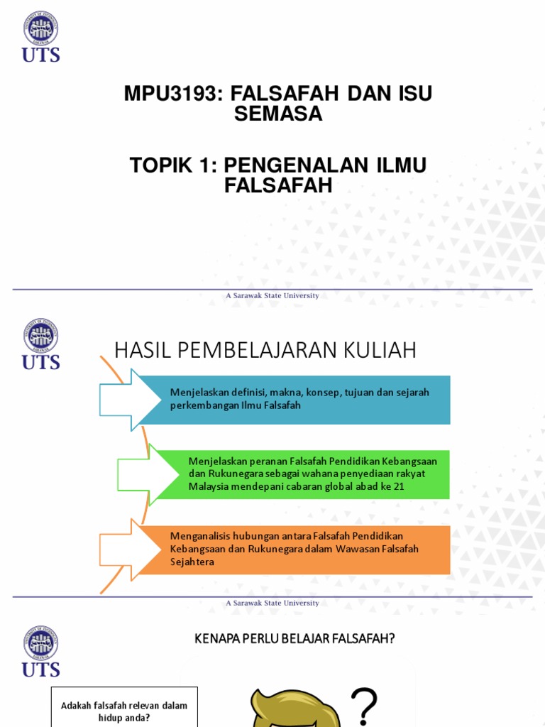 Tajuk 1 PENGENALAN ILMU FALSAFAH | PDF