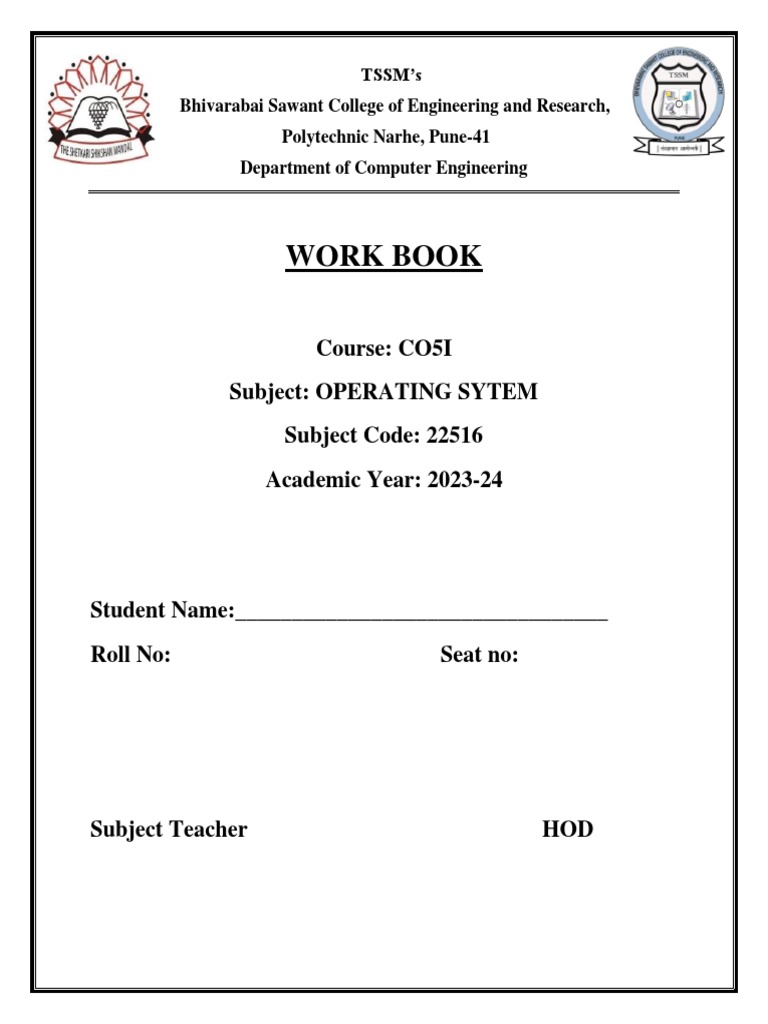 Workbook | PDF | Operating System | Scheduling (Computing)
