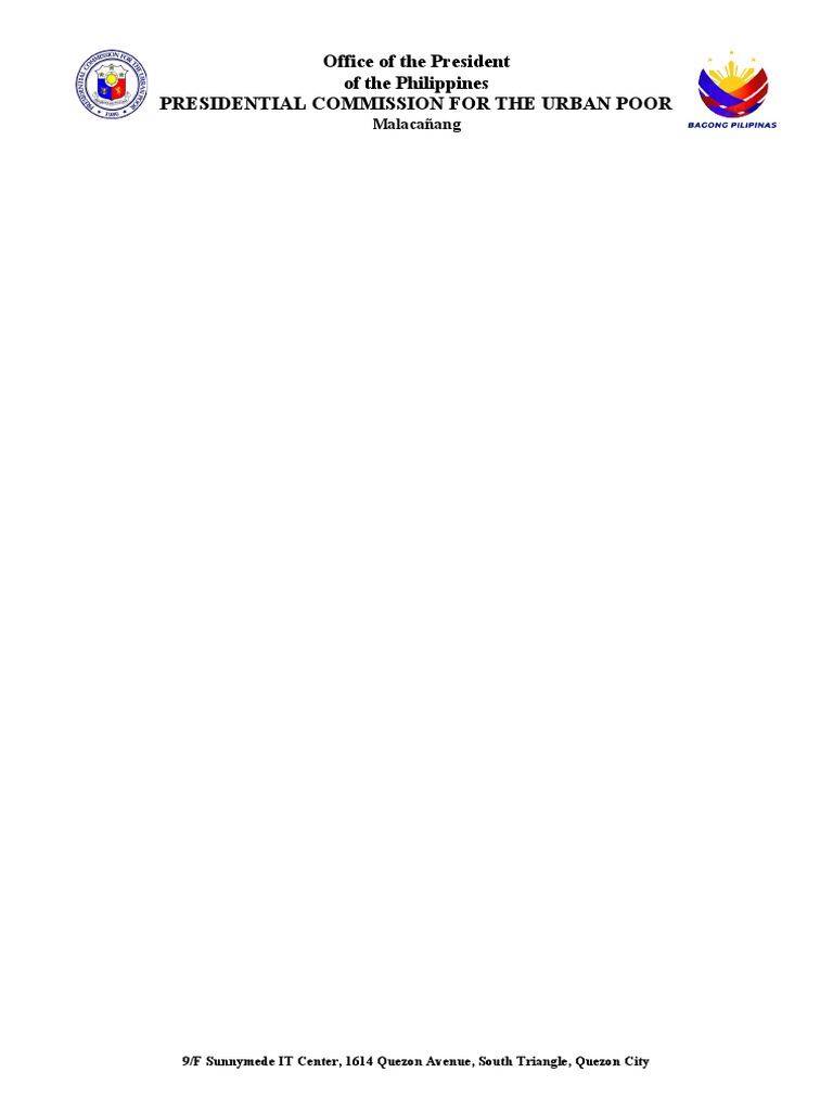 New Letterhead PCUP Bagong Pilipinas | PDF