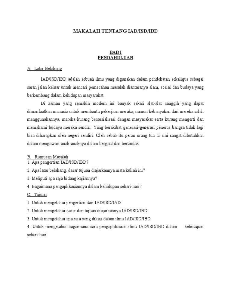 Makalah Tentang Iad Isd Ibd | PDF