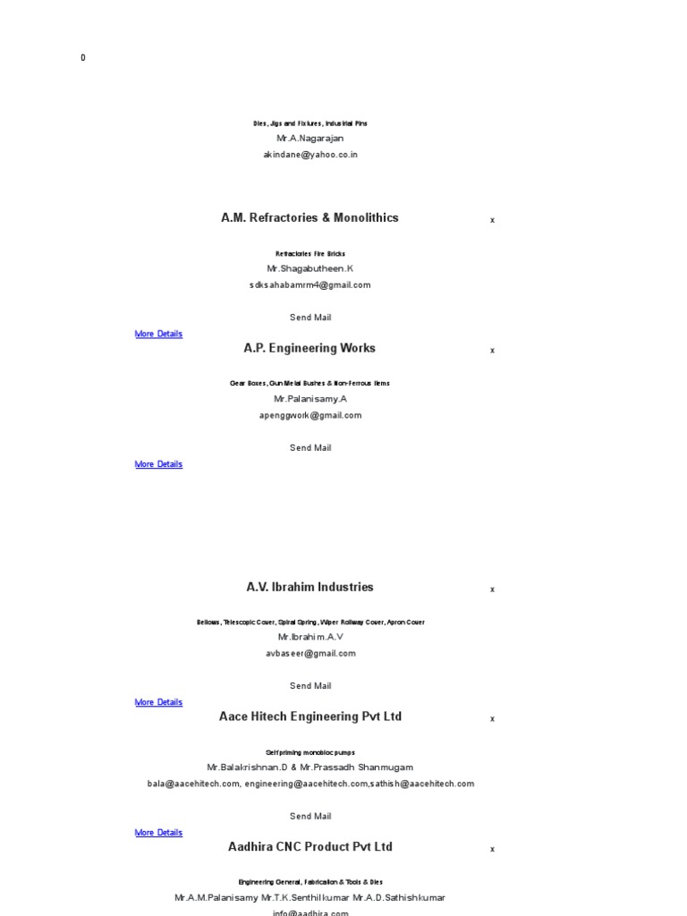 Codissia Members List (1) .XLSX - Codissia Members List | PDF | Metal Fabrication | Textiles