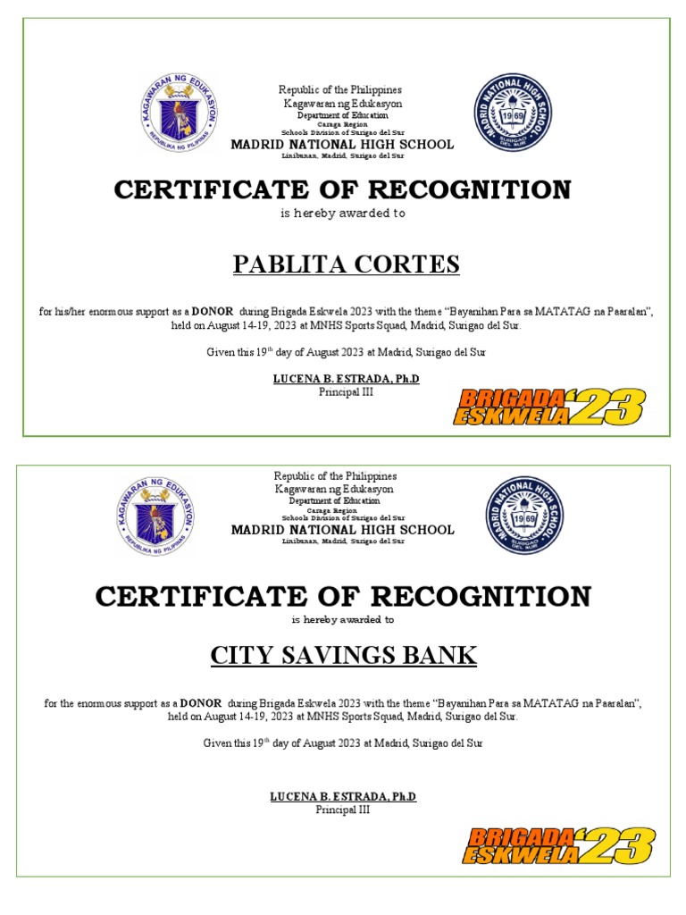Committee Certificates | PDF