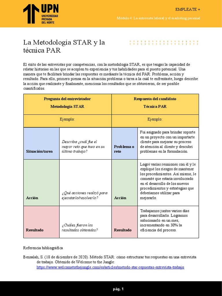 La Metodologia STAR y La Tecnica PAR | PDF | Marketing | Metodología