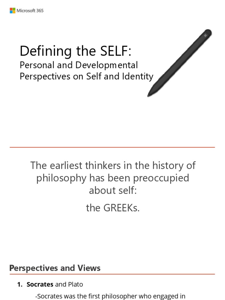 Defining The Self | PDF | Soul | Philosophy Of Self
