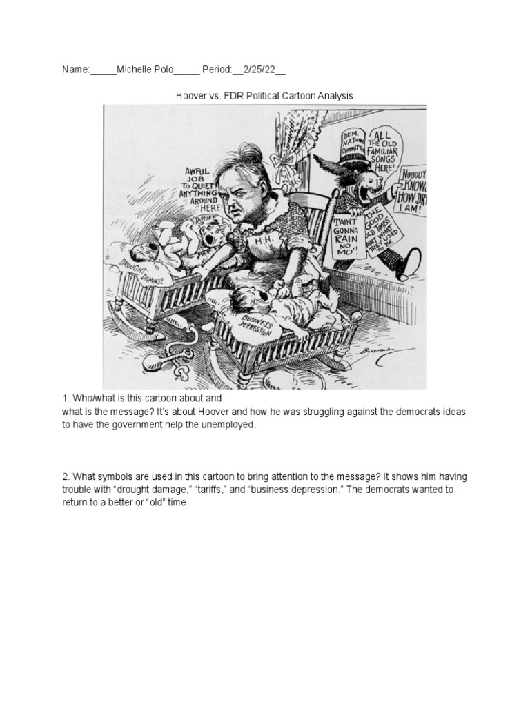 Cartoon Analysis 2 | PDF | Great Depression | New Deal