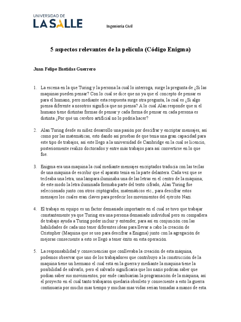 Codigo Enigma | PDF | Alan Turing | Criptografía
