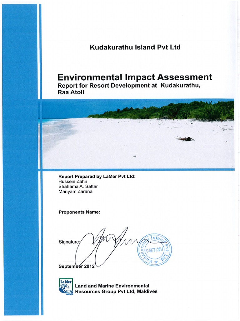 UP EIA Repor For Kudakurathu Resort Development Project | PDF | Computers