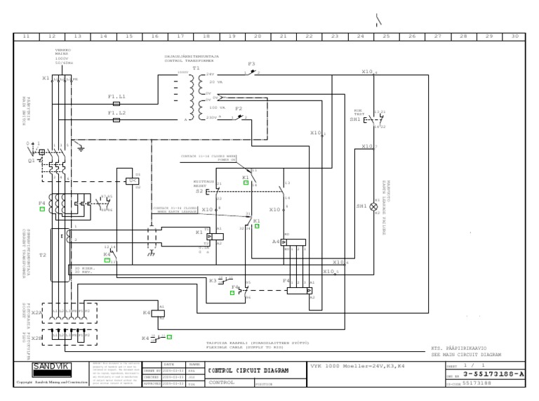 Sandvik: Control Circuit Diagram | PDF
