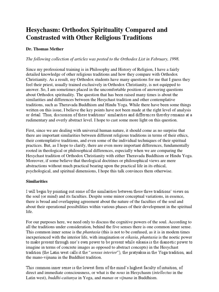 Hesychasm | Nous | Gnosis