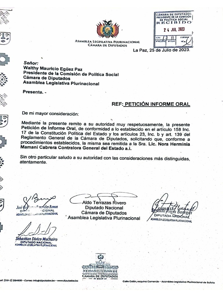 Petición de Informe Oral | PDF