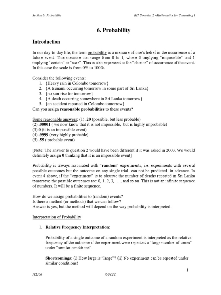 Probability Concepts and Theorems | PDF