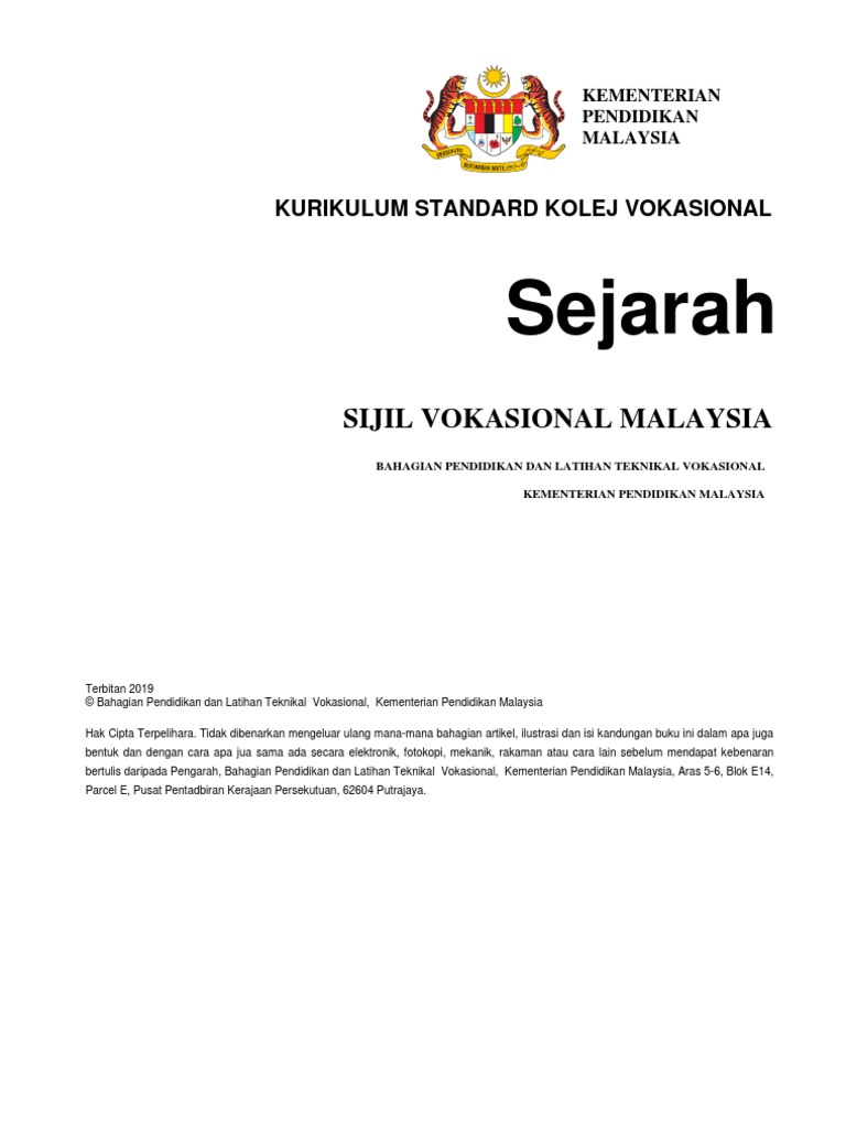 KSKV Sejarah 2020 | PDF