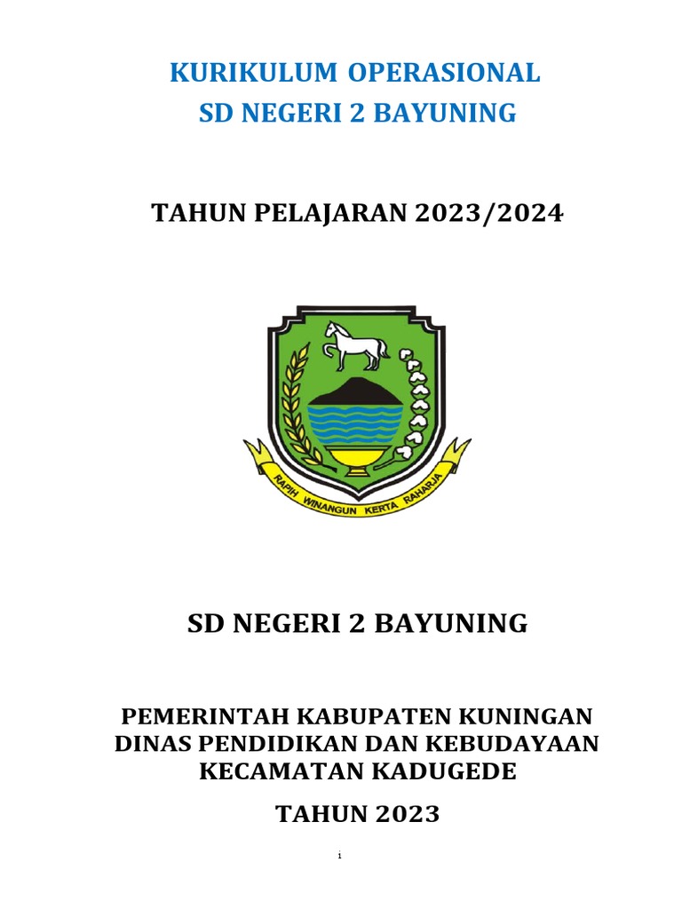 Kosp SD N 2 Bayuning 2023-2024 BR | PDF