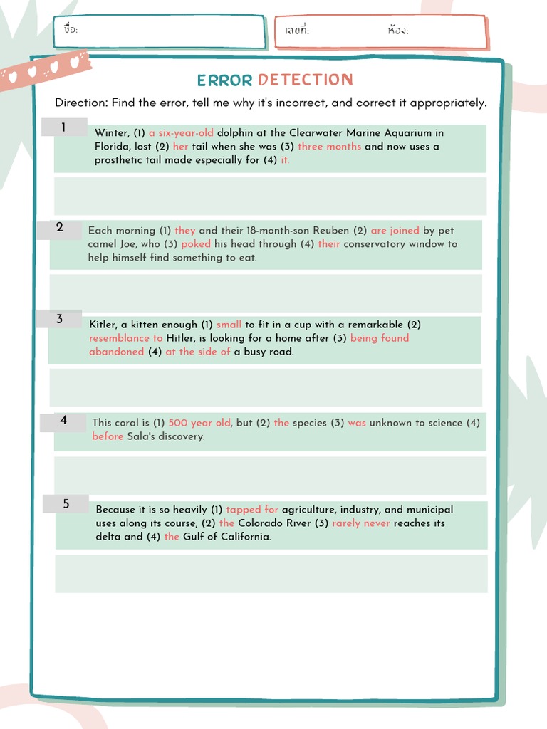 Error Detection and Correction Guide | PDF